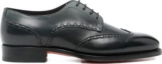 Santoni Homme, Chaussures, Noir, Taille: 42 1/2 EU Chaussures derby en cuir