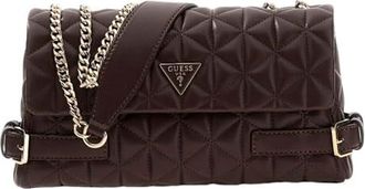 Guess sac à épaule bandoulière Paisleigh Convertible Xbody Flap Bag Espresso marron foncé