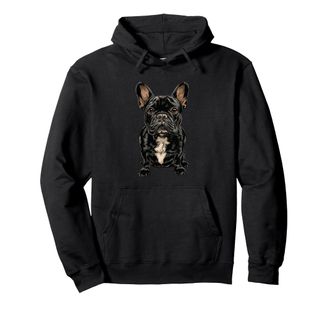Whyitsme Design Schwarze franz&ouml;sische Bulldogge Illustration Pullover Hoodie
