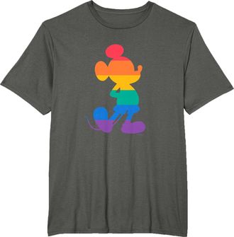 Disney Mickey Mouse Pride Classic Pose Rainbow Icon Fill T-Shirt