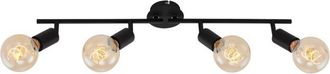 Briloner Plafonnier Spot leuchten pearl, 60 w, IP20, noir, m&eacute;tal, excl. 4x E27, intensit&eacute; lumineuse variable, 69,5 x 10 x 10,5 cm