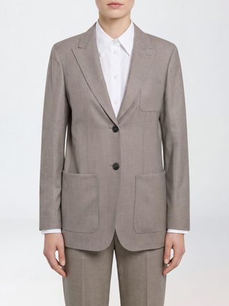 Max Mara Blazer &agrave; simple boutonnage en pur cachemire avec poches plaqu&eacute;es