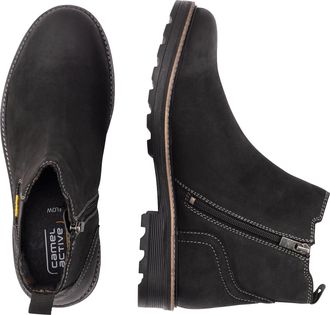 Camel Active Herren Flow Chelsea Boot aus echtem Leder Schwarz, menswear-42
