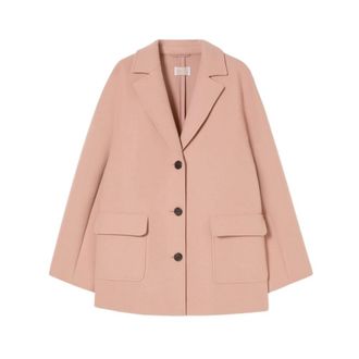 Marina Rinaldi Femme, Vestes, Rose, Taille: 42 FR Manteau Safari Rose en Jersey