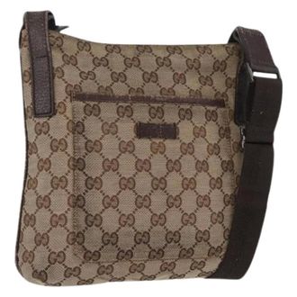 Gucci Sac bandouli&egrave;re en toile Pre-owned - Femme - Pre-owned - Beige - Taille: ONE Size