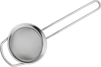 Grunwerg ST-3003 feinmaschig, mit poliertem Rand und Griff, Silber, 3-Inch, 8cm Durchmesser