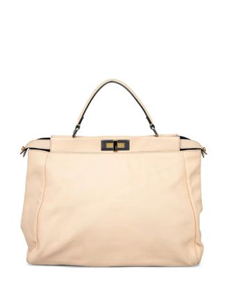 Fendi 2009 Peekaboo Tote Bag - Nude