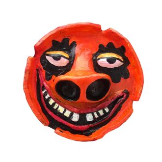 Generic Ashtray mit toller Nasen-Dekoration: Kunstharz, Wohnaccessoire | Gro&szlig;er bunter Aschenbecher mit lustiger tragbarer Dekoration f&uuml;r Kaffee, Bar, Empfang