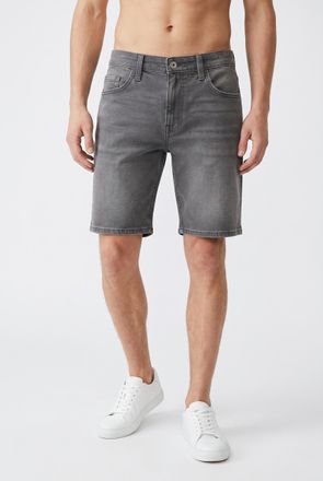 Only & Sons Shorts ONLY & SONS ONSWEFT BOX PIM DNM SHORTS OTL, Herren, Gr. XL, N-Gr, medium grau denim, Web, Obermaterial: 50% Baumwolle, 30% Polyester, 18% Visko