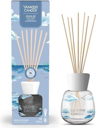 Yankee Candle Company Signature Diffusor mit Rattanstäbchen | Ocean Air | 100ml | bis zu 10 Wochen Duft | Recycelbare Verpackung | Perfekte Geschenke für Frauen