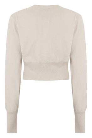 Vivienne Westwood Womens Cardigan Bea Cropped Black Wool-Silk Cardigans Sweater