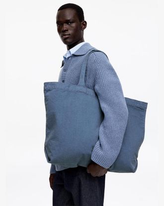 Arket XXL-Tragetasche Aus Canvas -Blau