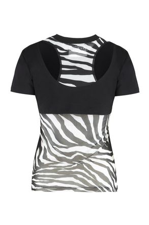 Versace Jeans Couture Womens Logo Print T-Shirt Black Cotton T-Shirts & Jerseys
