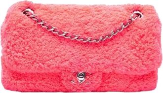 Chanel Sac bandouli&egrave;re matelass&eacute; en tissu &eacute;ponge pr&eacute;-appr&eacute;ci&eacute; - Femme - Pre-owned - Rose - Taille: ONE Size