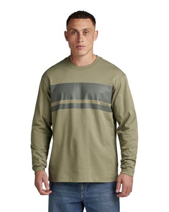 G-Star Herren Placed Stripe Boxy T-Shirt, Grün (Shamrock D24367-C784-2199), XL