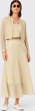 Maje Strick-cardigan Mit Strass - Gelb - Maje