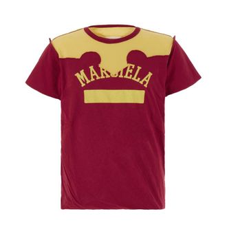 Maison Margiela L&auml;ssiges Baumwoll-T-Shirt - - Tops - Herren - Rot - M