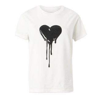 Zadig&Voltaire Femme, Tops, Blanc, Taille: 38 FR Walk Hc Flowing Heart Rhinestone
