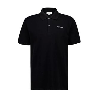 Alexander McQueen Polohemd mit Logo-Stickerei - - Tops - Herren - Schwarzk - XL