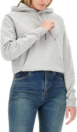 Saint Laurent Cotton Hoodie - Gray