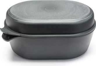 Nowa Aluguss Br&auml;ter mit Deckel, backofenfest bis 280 &deg;C, Antihaft beschichtet, Induktion, Made in Germany, f&uuml;r alle Herdarten; PFOA frei (41x28x21 cm LxBxH