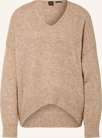 HUGO BOSS Pullover Mit Alpaka braun