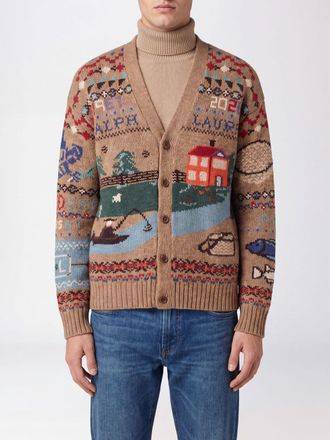 Polo Ralph Lauren Cardigan en laine avec motif jacquard et col en V