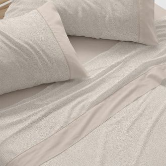 Burrito Blanco Burrito Blanco Bettwäscheset, Baumwolle, 50% Polyester, Sandfarben, Ancho de 150 a 160