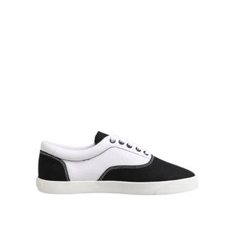 Dolce & Gabbana Schwarze & Wei&szlig;e Leinwand Sneakers - - Shoes - Herren - Schwarzk - 39 EU