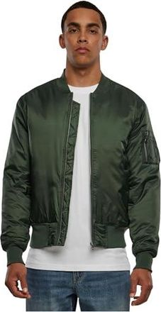 Urban Classics Blouson Court Rembourré, Fermeture Éclair, Veste Streetwear Zippée, 100% Polyester, Doublure Orange