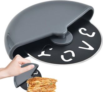 Generic Pizzateller Schneider, Hand-Pizzaschneiderrad, spülmaschinenfest, tragbarer Pizzaschneider mit Schutzabdeckung für Kuchen, Käse, Kuchen, 9,8 cm