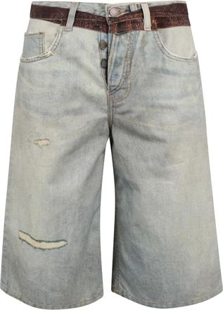 Haikure Femme, Shorts, Gris, Taille: W24 Bermuda imprim&eacute; &agrave; ourlet effiloch&eacute;