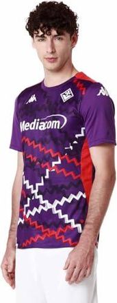 Kappa Maillot Aboupre Pro 8 Fiorentina Officiel Football Violet Homme (FR/ES, Alpha/Lettres, S, Taille Normale, Taille Normale, Violet)
