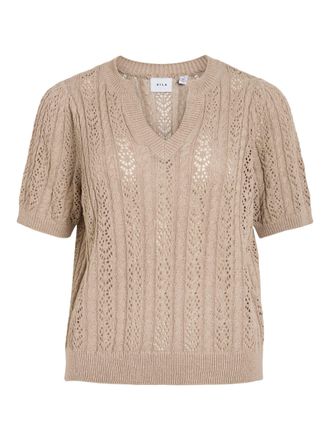 Vila Vitoto New S/S Cable Knit Top