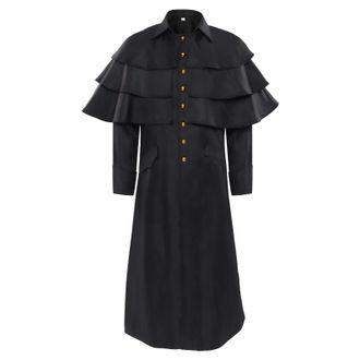 Generic Steam Punk Frack Herren M&auml;nnerkost&uuml;me Karneval Viktorianischen Gehrock Uniform Smoking Retro Langer Button Kleidung Slim Fit Herrenmantel Lange Trench