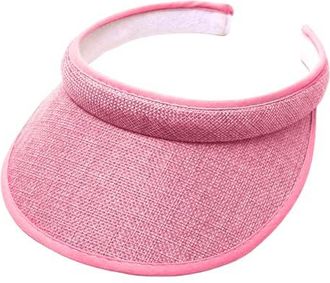 Generico Visi&egrave;re de soleil pour femme, visi&egrave;re r&eacute;glable pour homme et femme | Couvre-chef &eacute;l&eacute;gant en paille avec protection UV respirante pour marche de golf, 