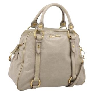 Miu Miu Sac &agrave; main Pre-owned - Femme - Pre-owned - Beige - Taille: ONE Size