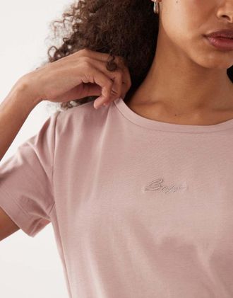 Boss Orange by Hugo Boss T-shirt &agrave; inscription logo - Rose clair