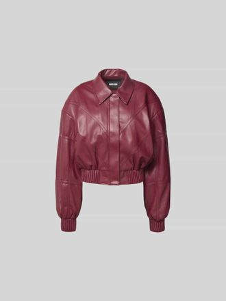 Rotate Regular Fit Bomberjacke in Leder-Optik