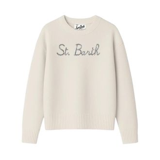 MC2 Saint Barth Pull Tessa &agrave; col rond - Femme - Pulls - Beige - Taille: 38 FR
