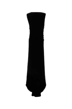 Valentino Garavani Womens Black Velvet Long Dress Nero Exteiror: Viscose Silk Abiti Lunghi