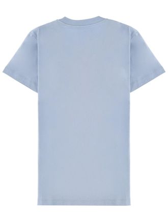 Moncler Logo-Embroidered Cotton T-Shirt - Blue