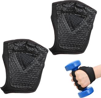 Generico &Uuml;bungsgriffe: rutschfeste Handfl&auml;che, atmungsaktive Bandagen | Schaumstoffpolsterung, fingerloses Fitness-Zubeh&ouml;r f&uuml;r Yoga, Gewichtheben, Radfahren, K
