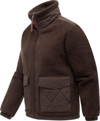 Ragwear Pl&uuml;schjacke Arctika Y &Uuml;bergangsjacke im Teddy-Stepp-Materialmix, ultraleicht und winddicht