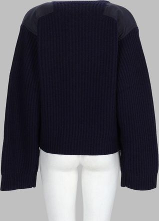 Ganni Ribbed Wool Sweater - Navy