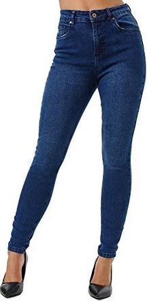 Tazzio Jean pour femme - Taille haute - Coupe ajustée - F101, bleu foncé, W42