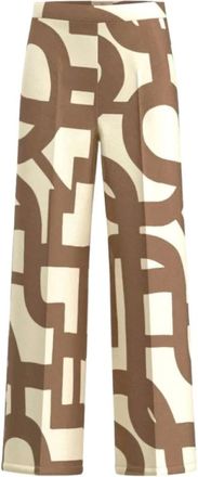 Marella Femme, Pantalons, Multicolore, Taille: 46 FR Wide Pantalons