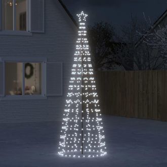 Festnight Led Weihnachtsbaum Aussen 300 cm 570 LEDs Tannenbaum Outdoor Beleuchteter Weihnachtsbaum Au&szlig;en Metall Weihnachtsbaum Kegelform Lichterpyramide Gro&szlig; Li