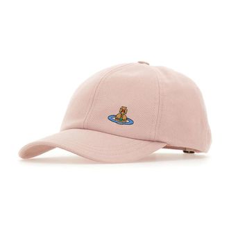 Vivienne Westwood Femme, Accessoires, Rose, Taille: S/M Casquette de baseball Orb brod&eacute;e