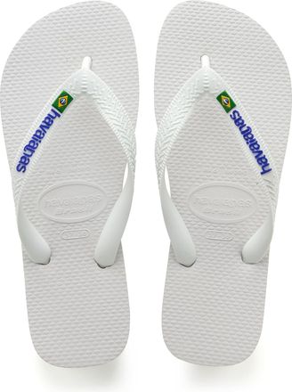 Havaianas Brasil Logo, ikonische, bequeme und langlebige Badelatschen mit Brasilien- Flagge und rutschfester Sohle mit farbigen Streifen, Unisex-Erwachsene